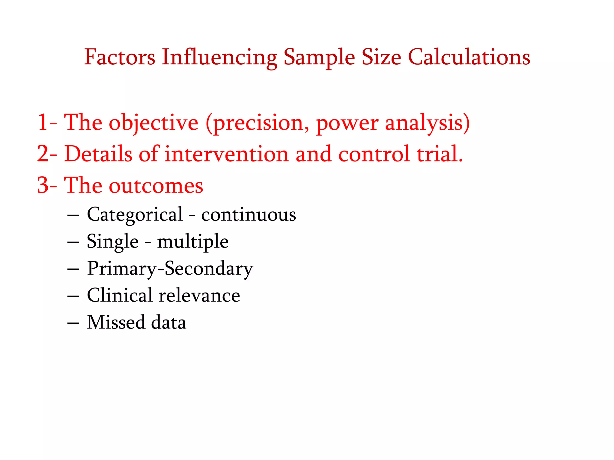 Sample determinants and size | PPTX