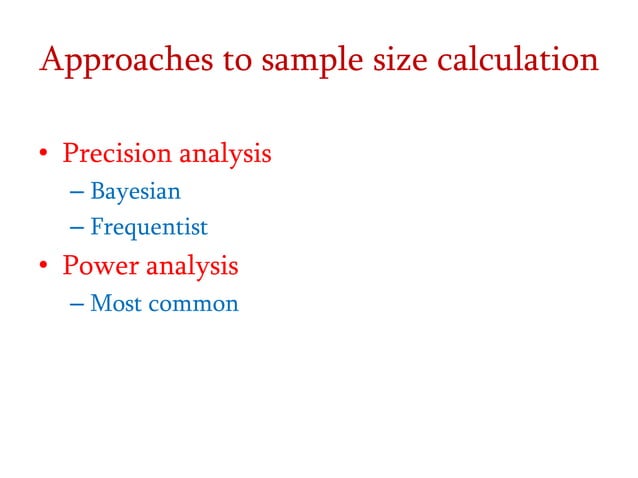Sample determinants and size | PPTX | Science
