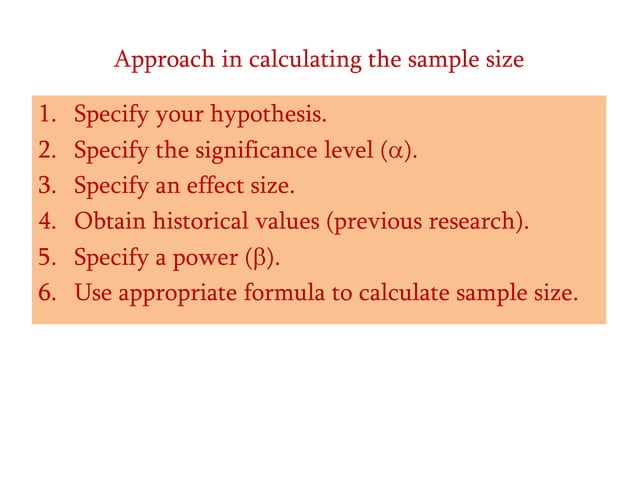 Sample determinants and size | PPTX | Science