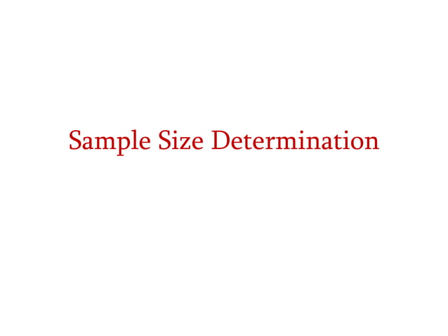 Sample determinants and size | PPTX | Science