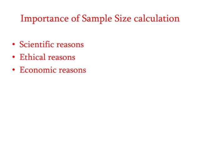 Sample determinants and size | PPTX | Science