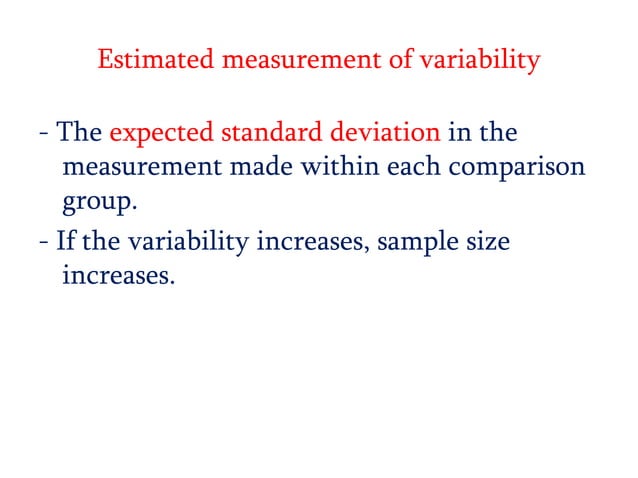 Sample determinants and size | PPT