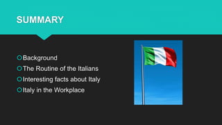 Sample diversity ppt italy | PPTX