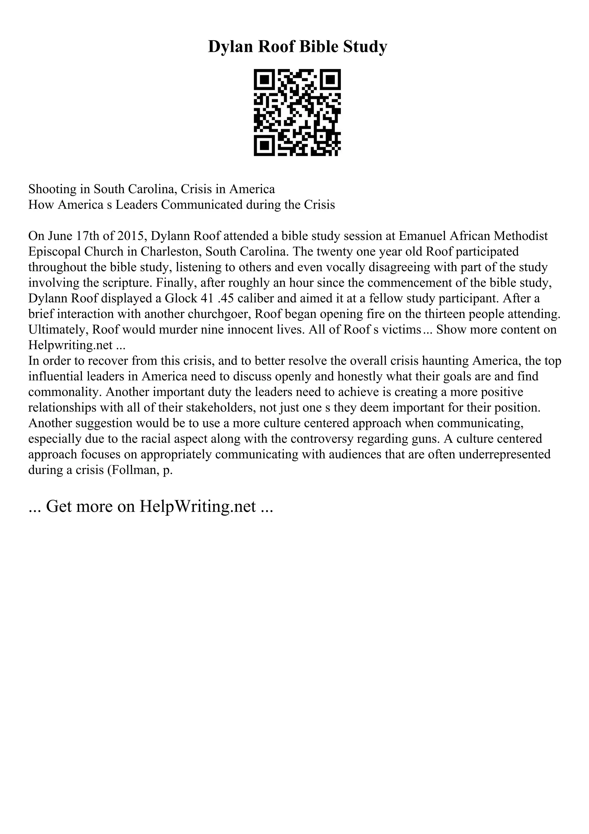 Sample Documentary Essay | PDF