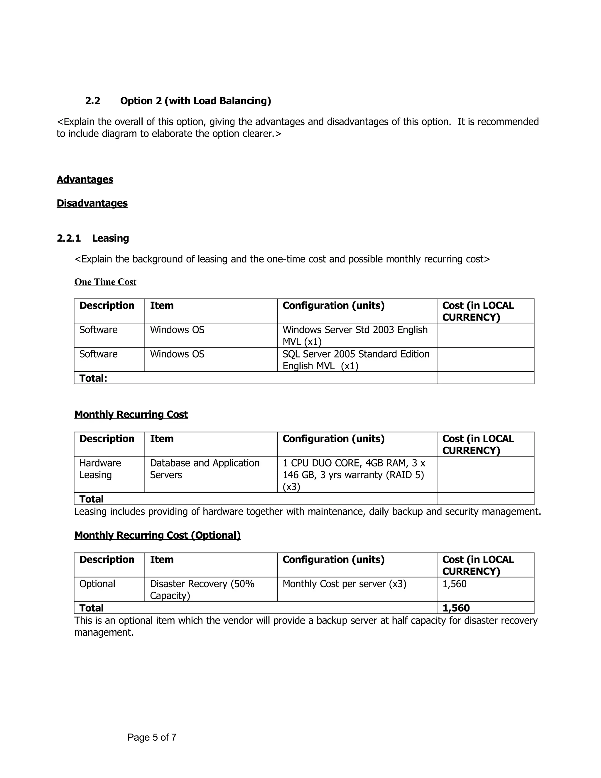 Sample Document On Hardware Software Proposal | DOC