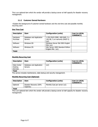 Sample Document On Hardware Software Proposal | DOC
