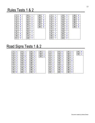 Sample driving test | PDF