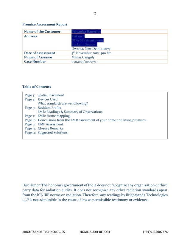 EMR Premise assessment report (Sample 1) | PDF