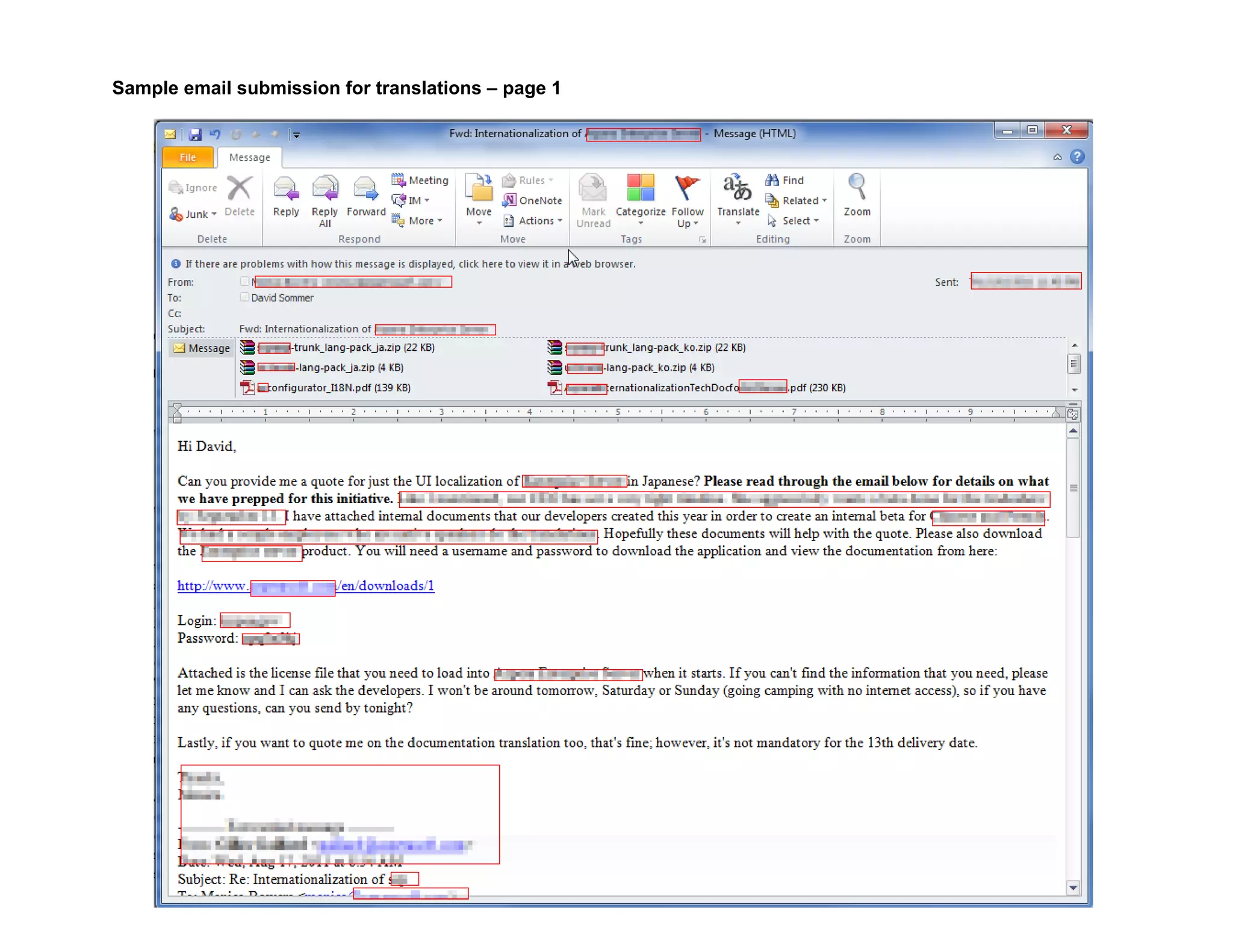 Sample email submission | DOCX