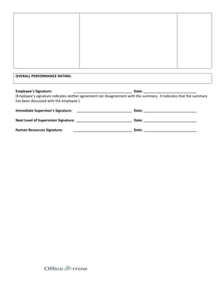Sample employee performance review | DOC
