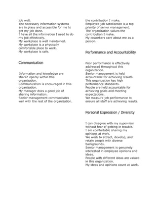 Sample employee survey questions | DOCX