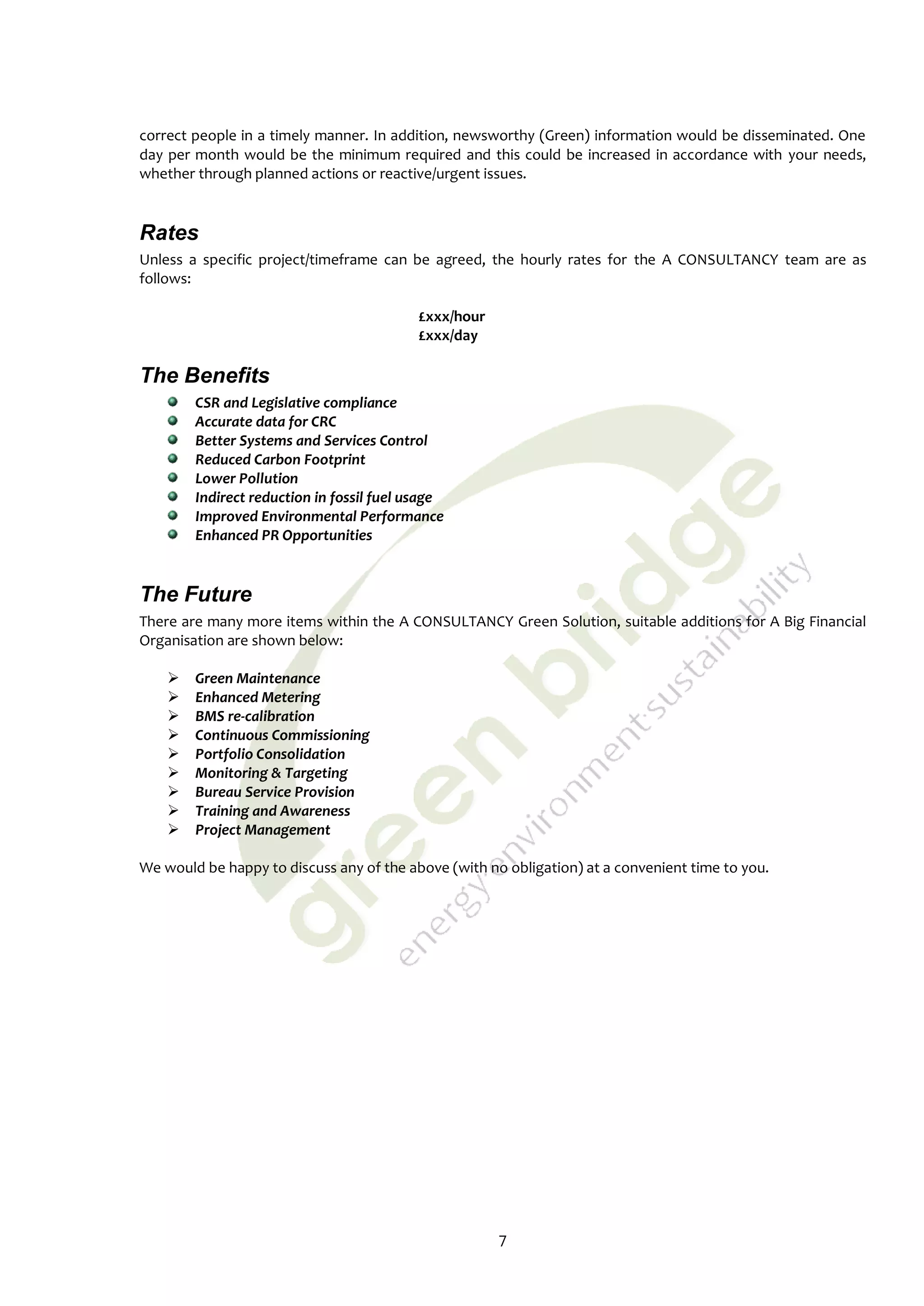 Sample energy saving proposal | PDF
