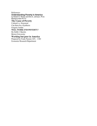 Facts About Poverty - Sample Essay | DOCX