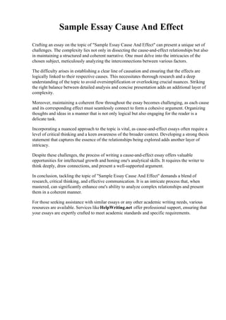Sample Essay Cause And Effect.pdf