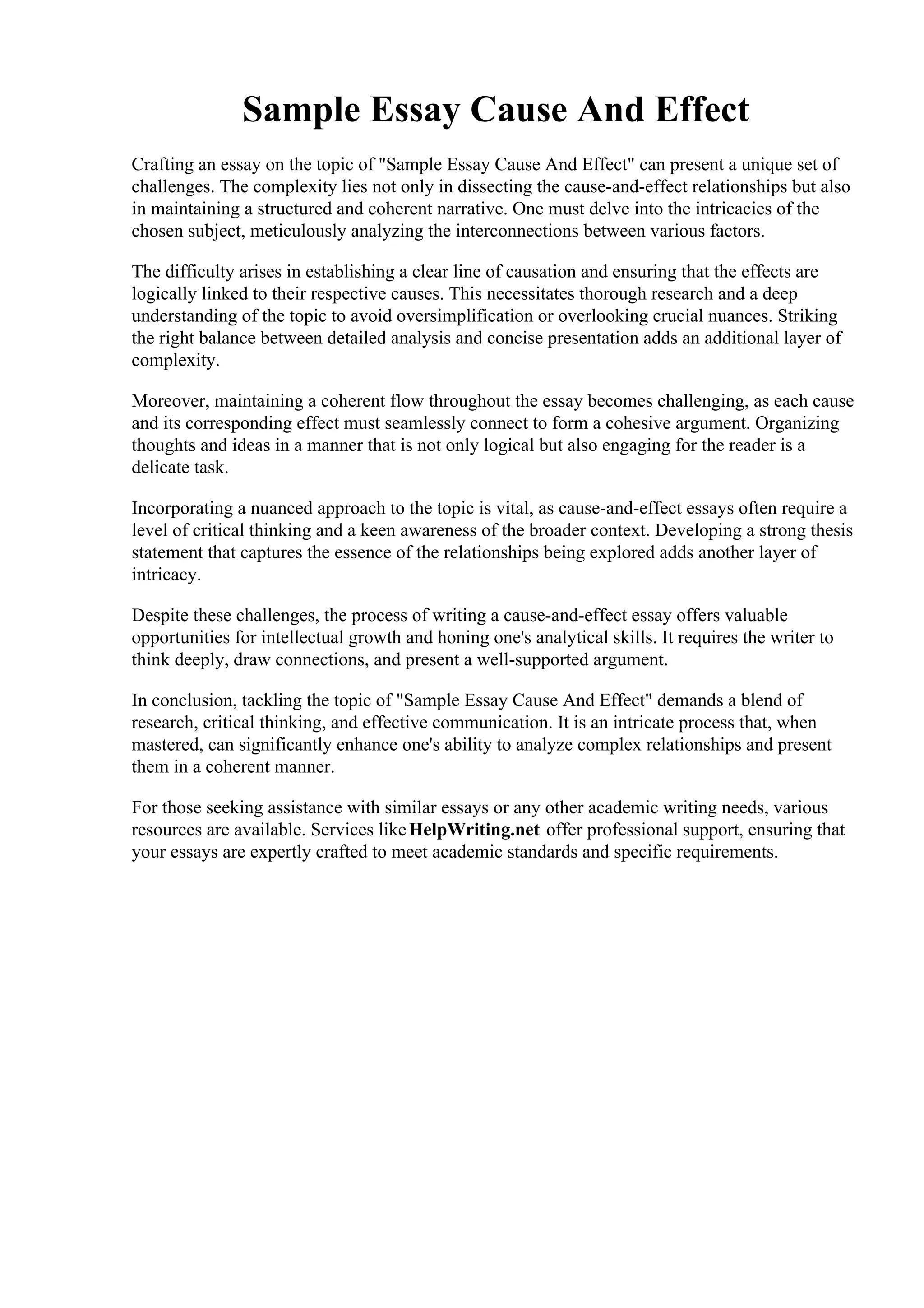 Sample Essay Cause And Effect.pdf