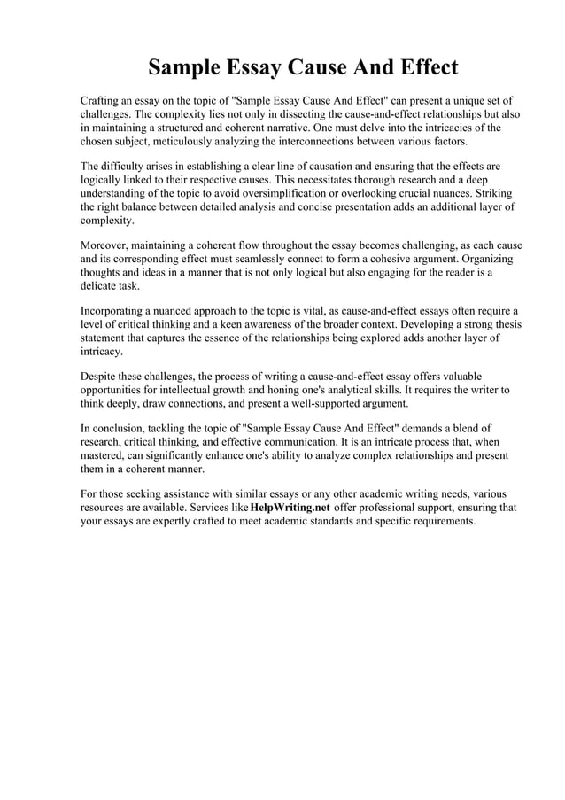 Sample Essay Cause And Effect.pdf