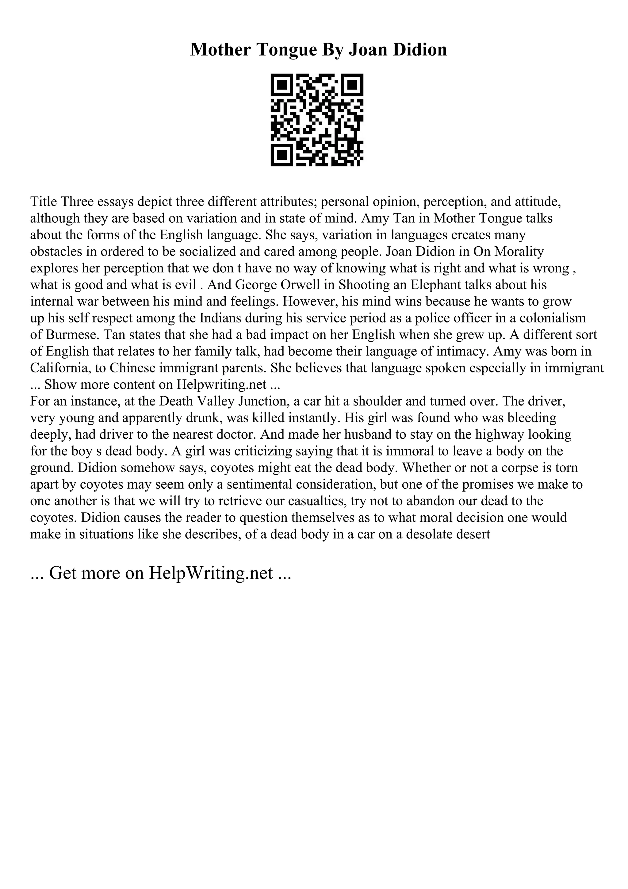 Sample Essay English Placement Test | PDF