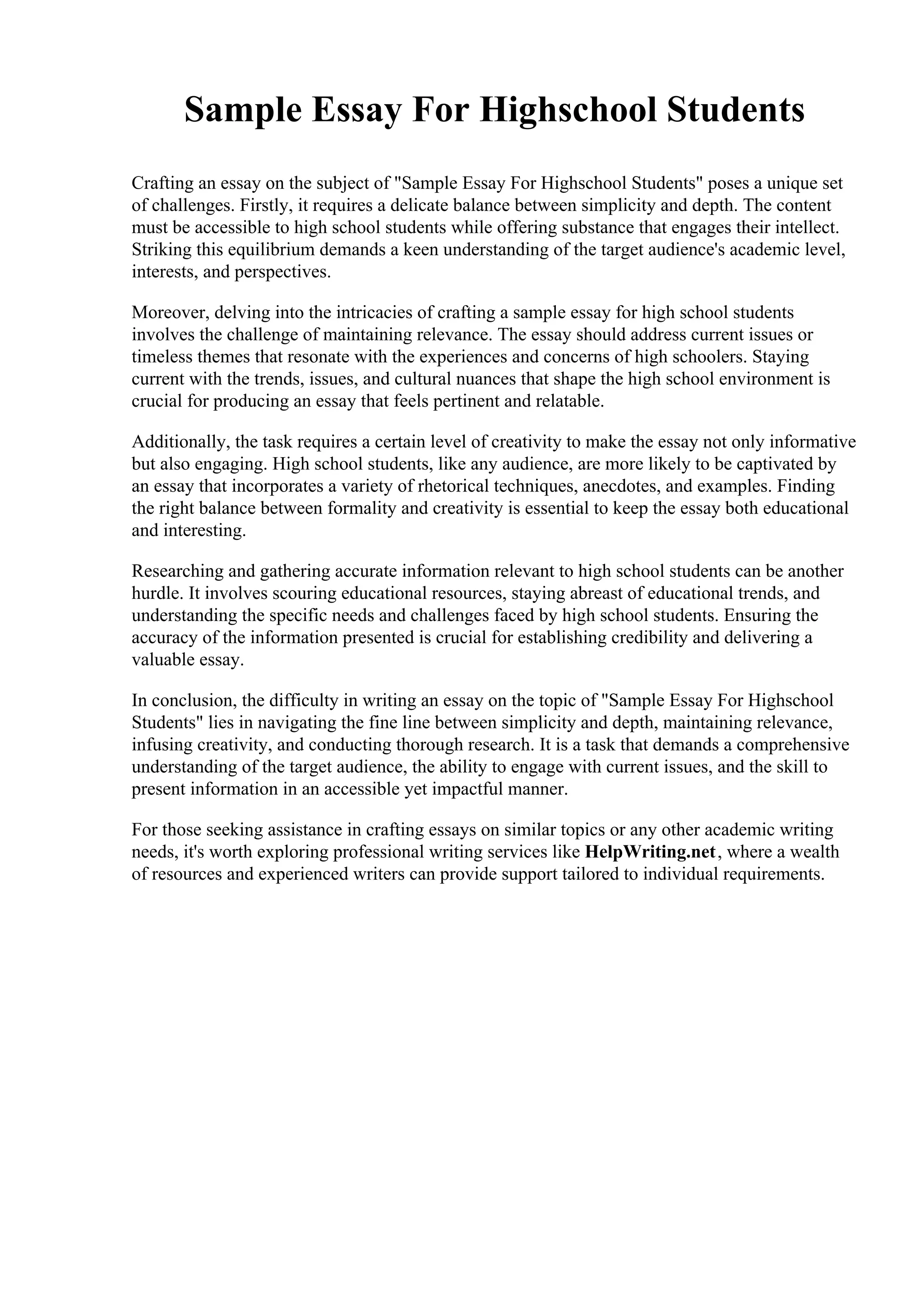 Sample Essay For Highschool Students.pdf