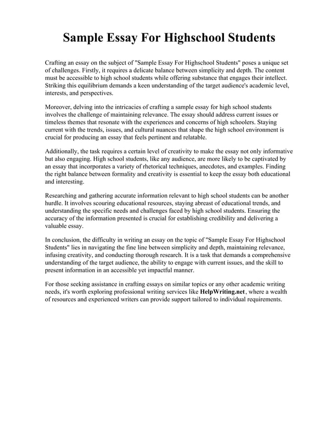 Sample Essay For Highschool Students.pdf