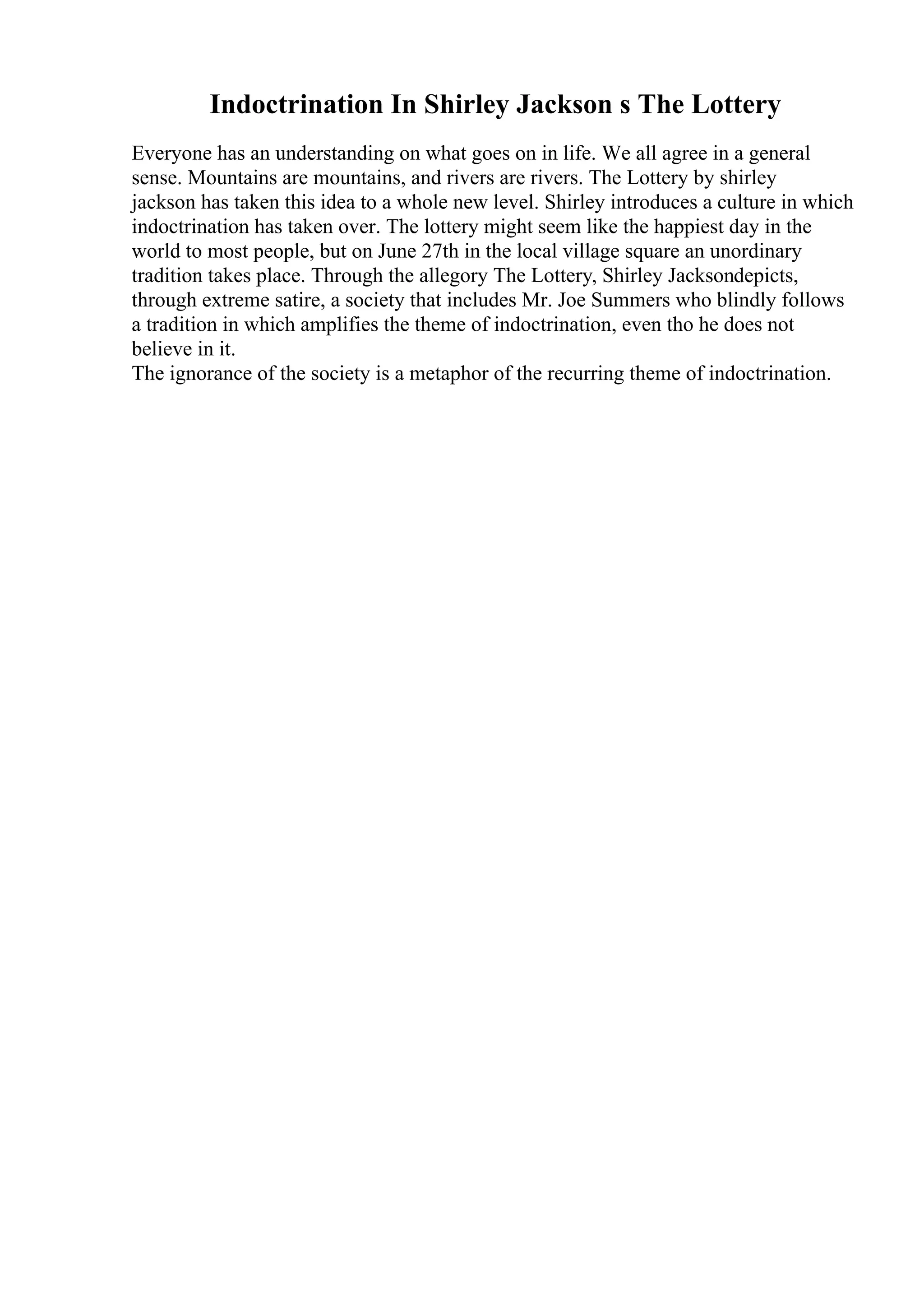 Sample Essay Introduction | PDF