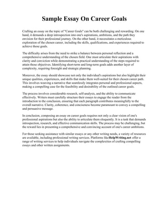 Sample Essay On Career Goals.pdf