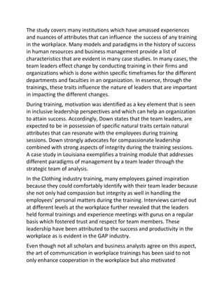 Sample essay on training & development | PDF