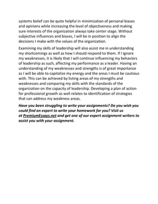 Sample essay on understanding leadership styles | PDF