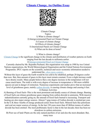 Sample Essay Outline | PDF