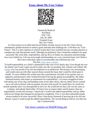 Sample Essay Paper | PDF