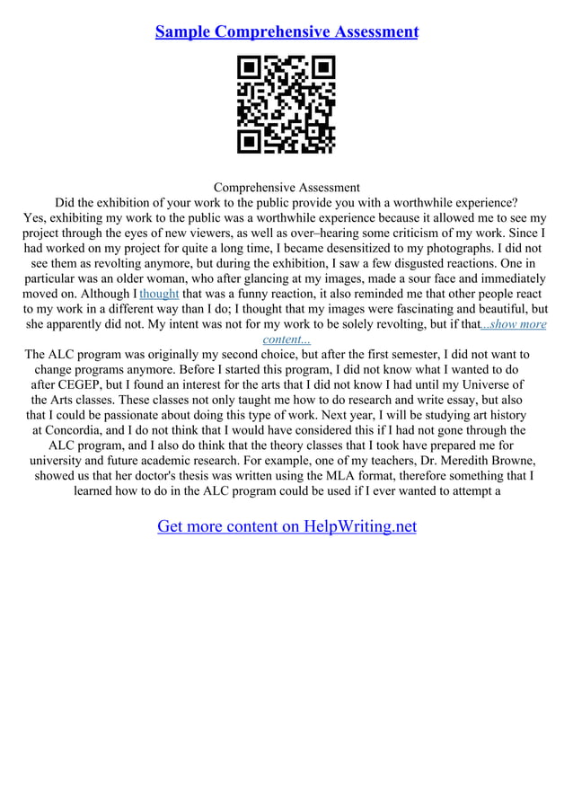 Sample Essay Paper | PDF