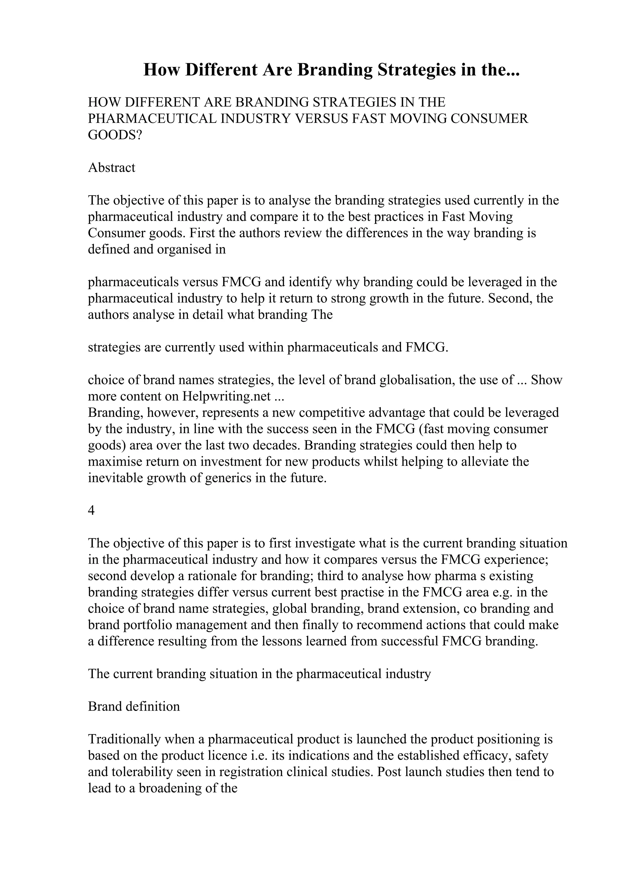 Sample Essay Paper | PDF