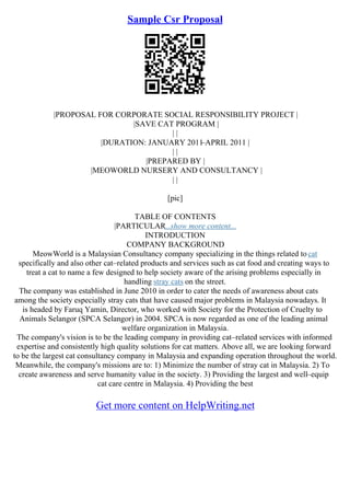 Sample Essay Proposal | PDF