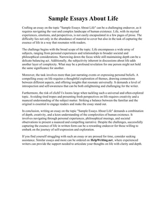 Sample Essays About Life.pdf