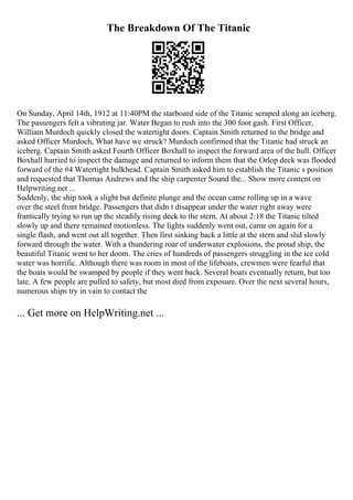 Sample Essays For Sixth Grade | PDF