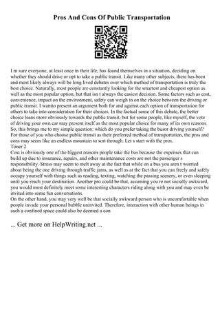 Sample Essays For Sixth Grade | PDF