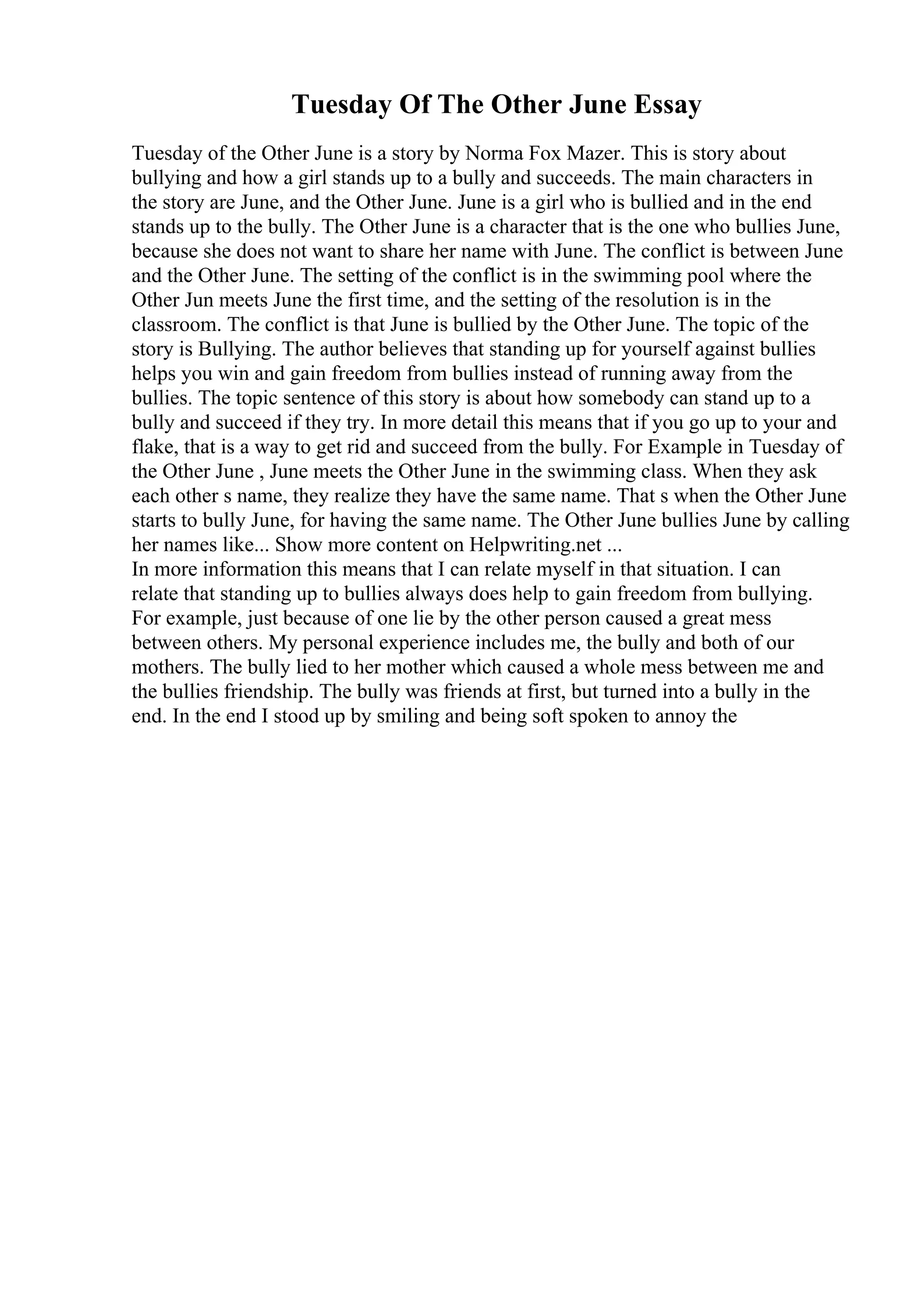 Sample Essay Thesis Statement | PDF