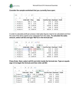 Sample Excel 2013 Advanced Essentials | PDF