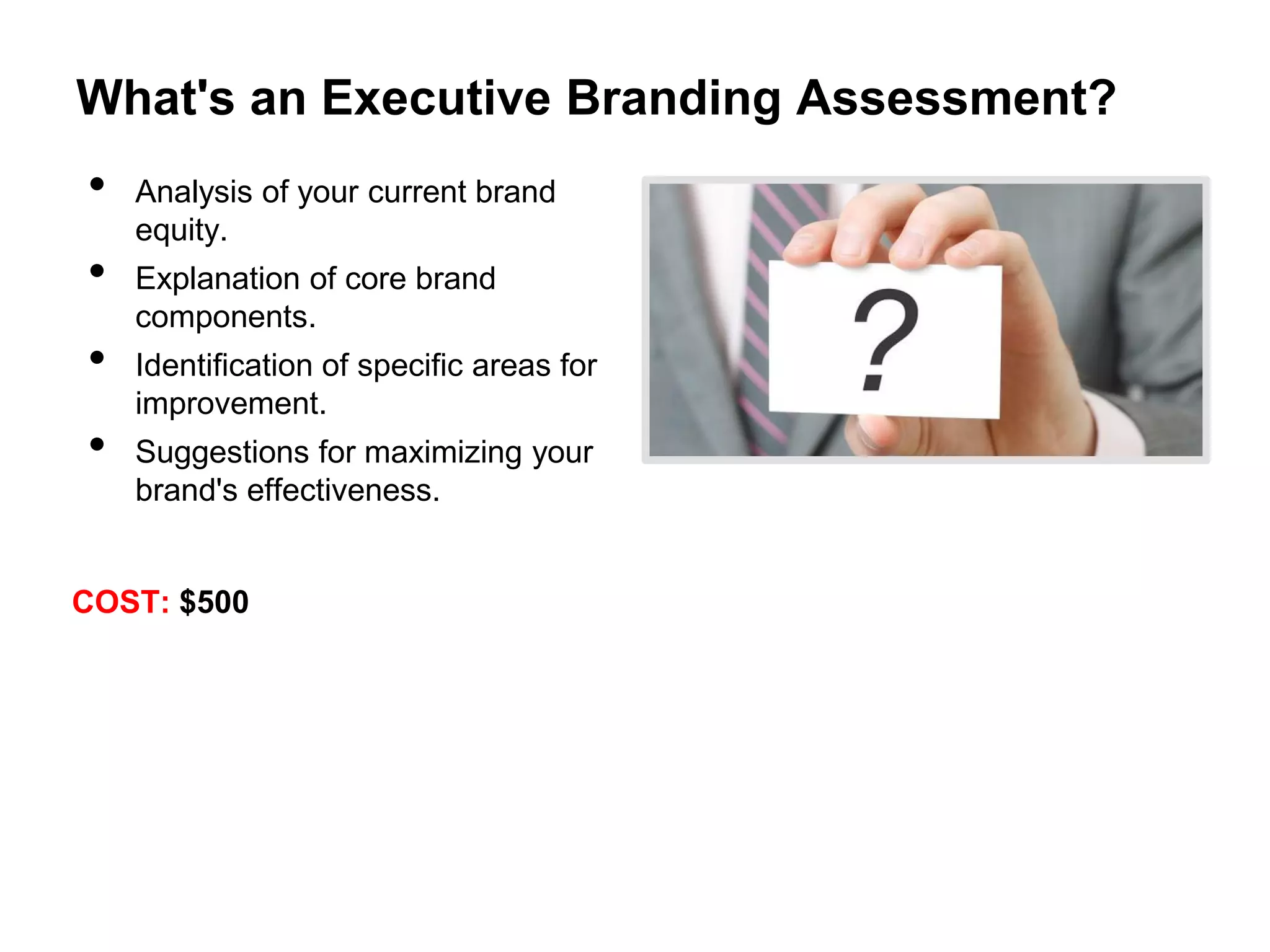 Sample Executive Branding Assessment | PDF