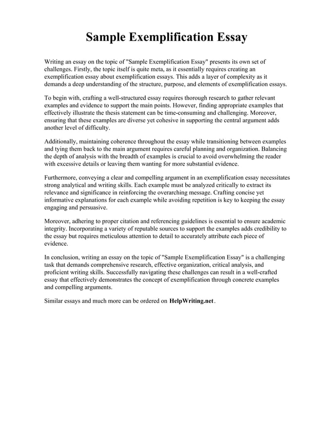 Sample Exemplification Essay.pdf