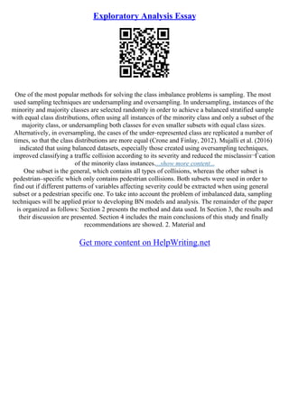 Sample Exploratory Essay | PDF | Diabetes | Diseases and Conditions