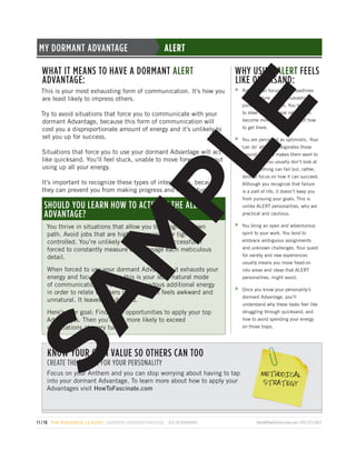 Sample Fascination Advantage Report | PDF