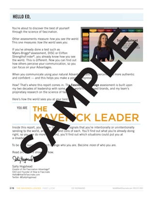 Sample Fascination Advantage Report | PDF