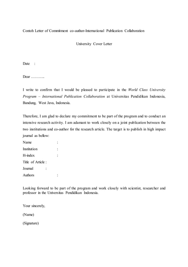 Sample file letter-of-commitment | DOCX | Publishing Industry | Industries