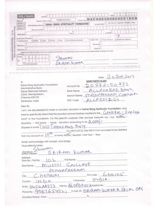 SRCM ECS Form Sample filled form | PDF