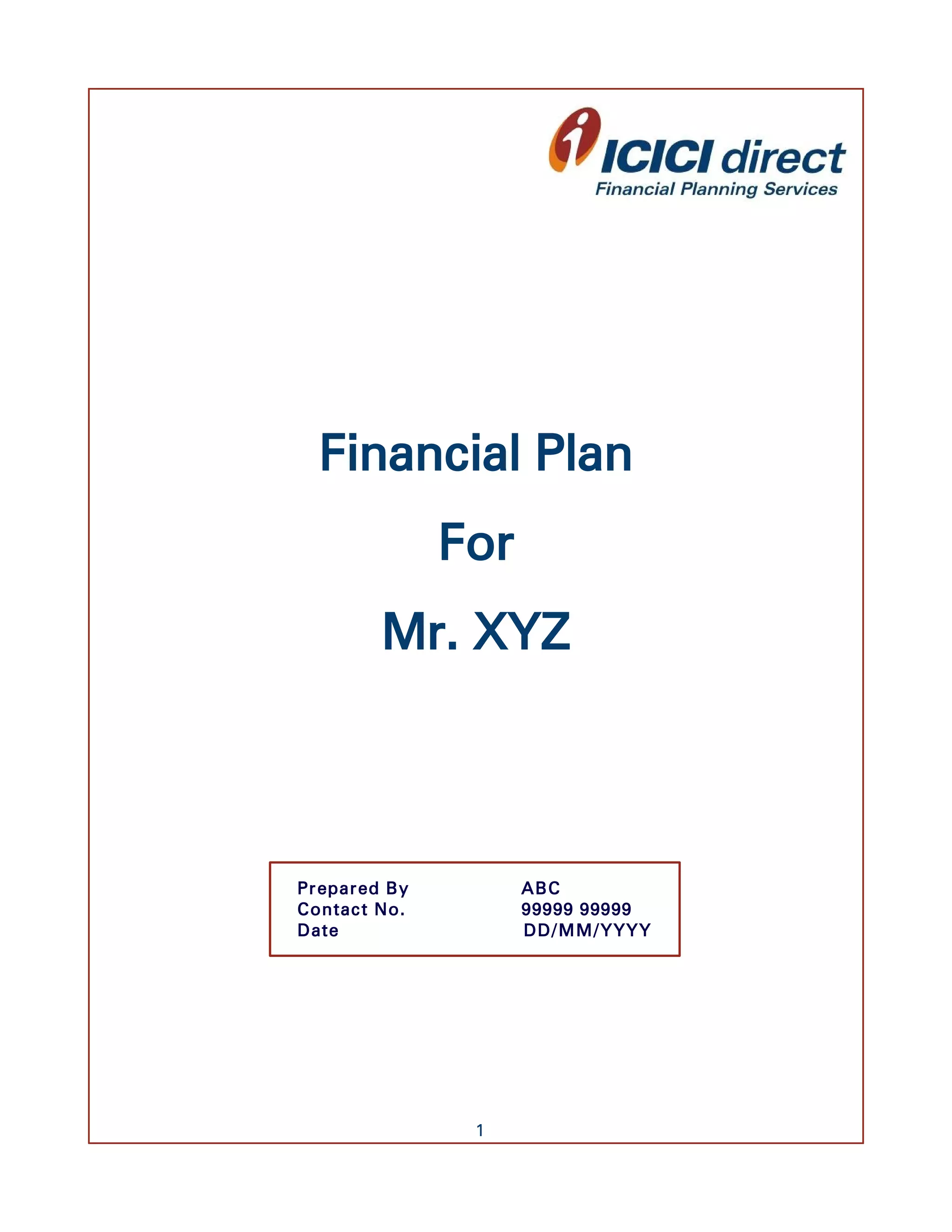 Sample financial plan (1) | PDF | Free Download
