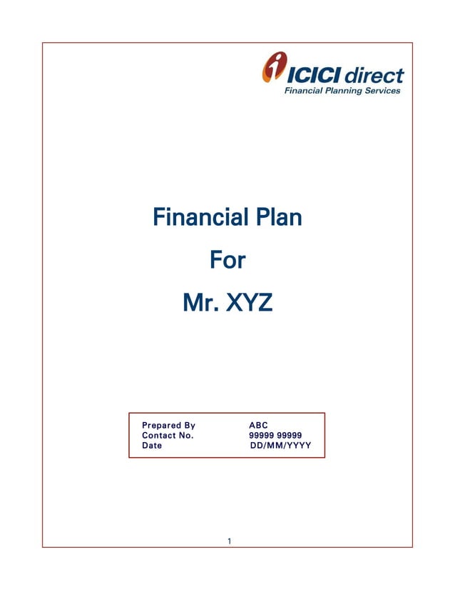 Sample financial plan (1) | PDF | Free Download