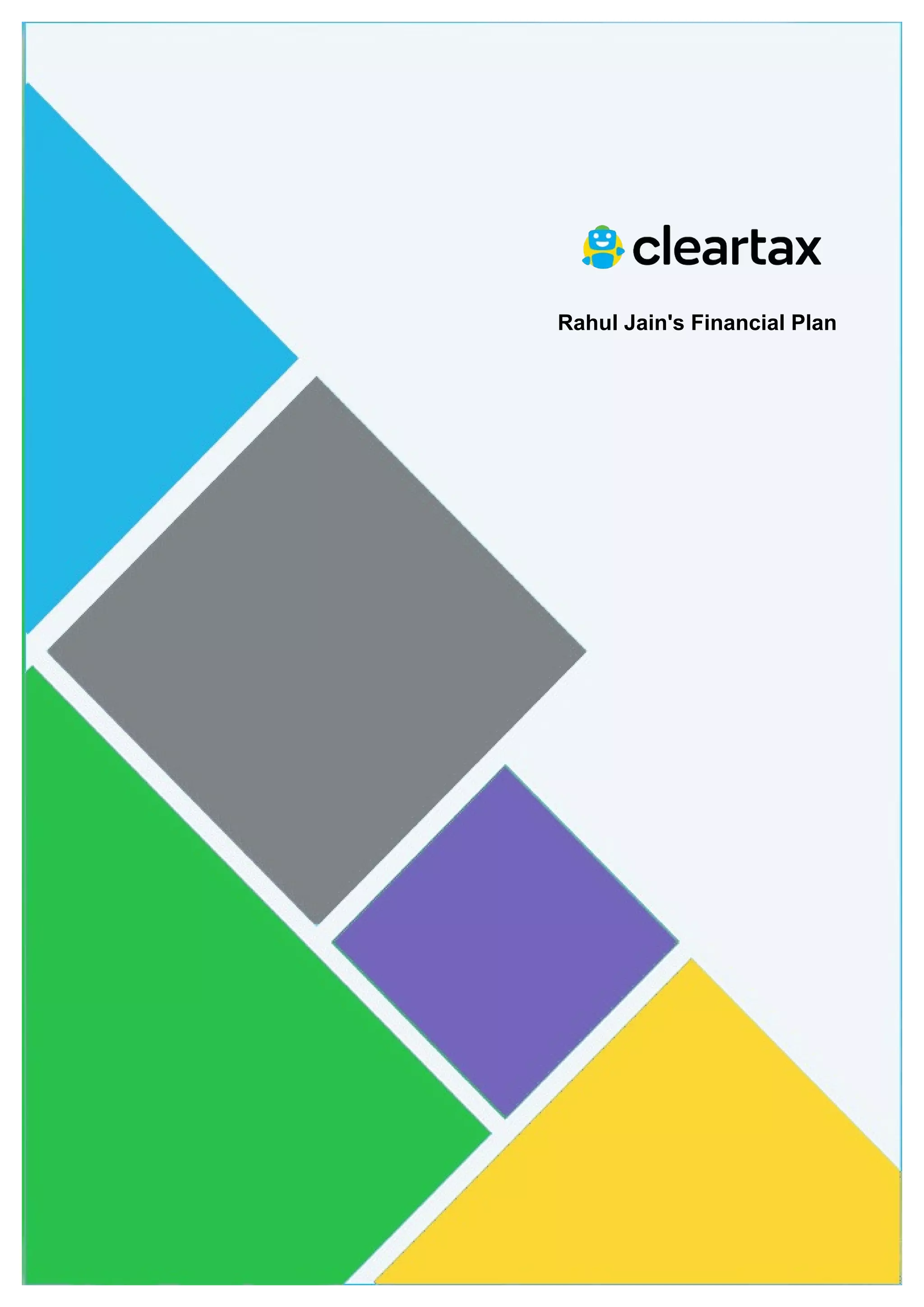 Sample Financial Plan of Rahul Jain - ClearTax | PDF