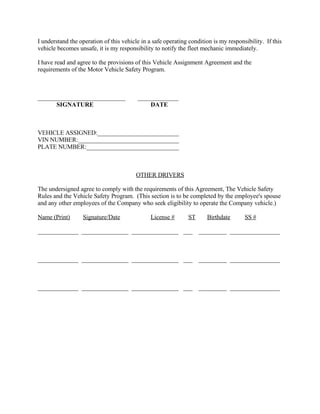 Sample Fleet Safety Program | DOC