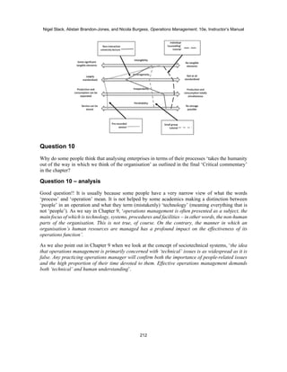 Instructor Manual Operations Management 10th Edition by Brandon-Jones ...