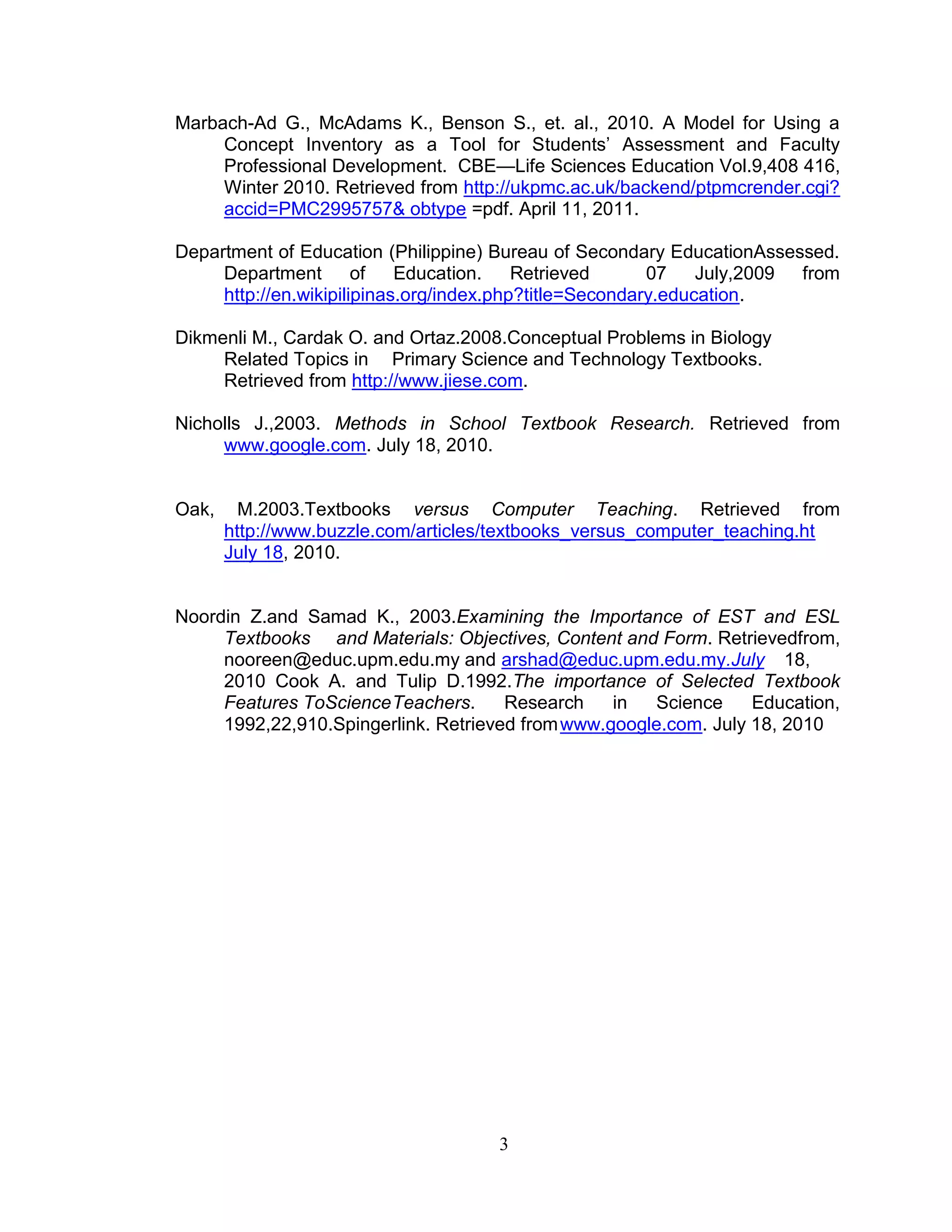 Sample format for appendices & bibliography | DOCX